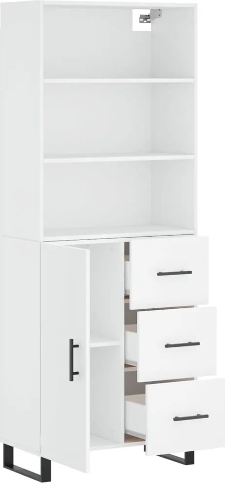 Skříň highboard bílá 69,5 x 34 x 180 cm kompozitní dřevo 3189469