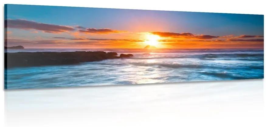 Obraz romantický západ slunce - 150x50 cm