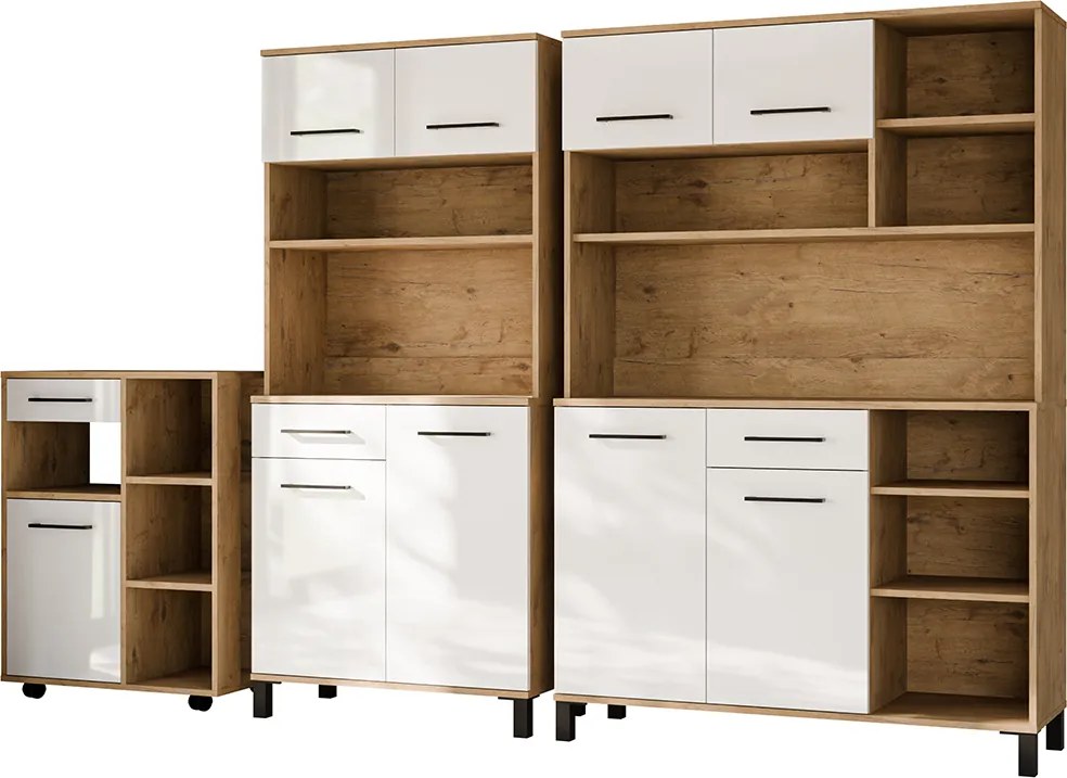 Kredenc příborník VIGO | 119 cm | lancelot/bílá lesk