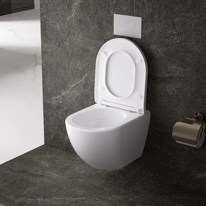 BPS-koupelny Závěsná WC mísa se SoftClose sedátkem HYD-4668, bílá