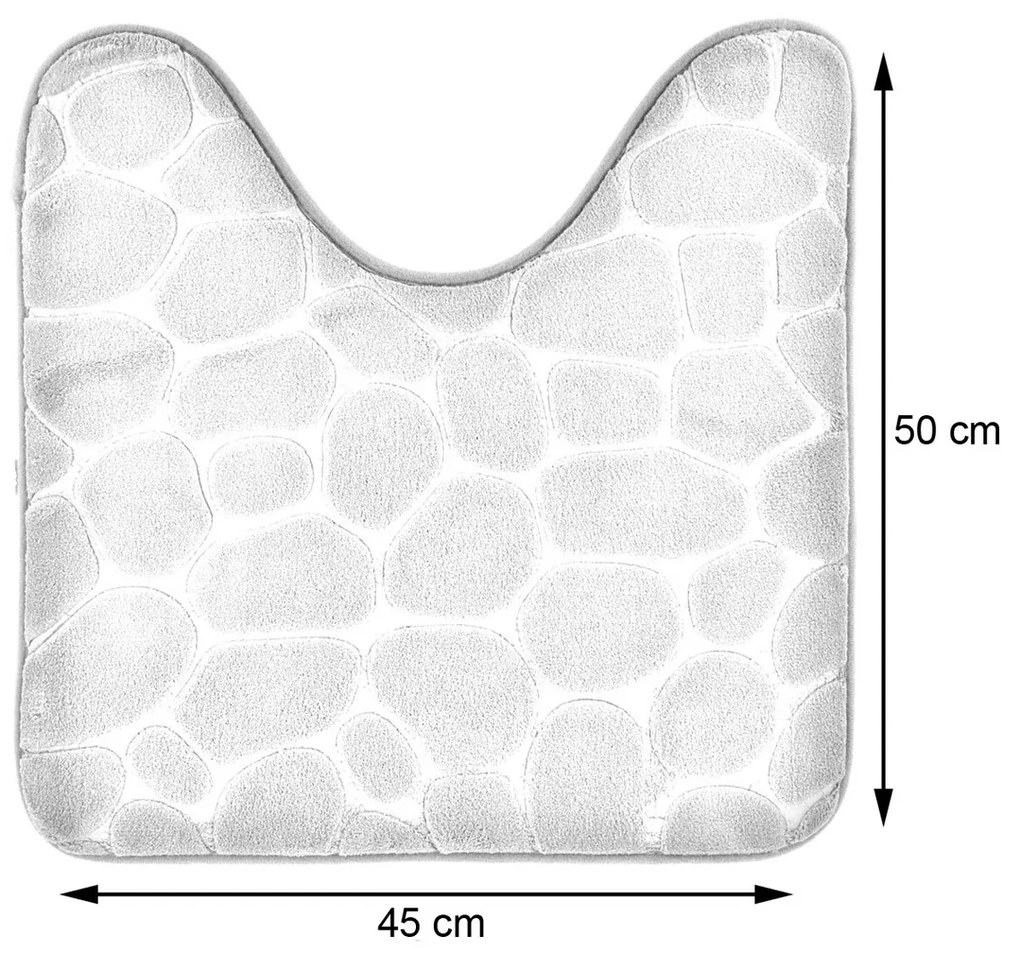 WC předložka Stones, 45x50 cm, šedá