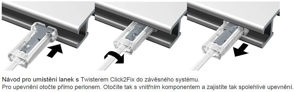 Závěsný systém na obrazy - SET Combi Rail Světelný 3m (6x Perlon 6x AG 3x světlo)