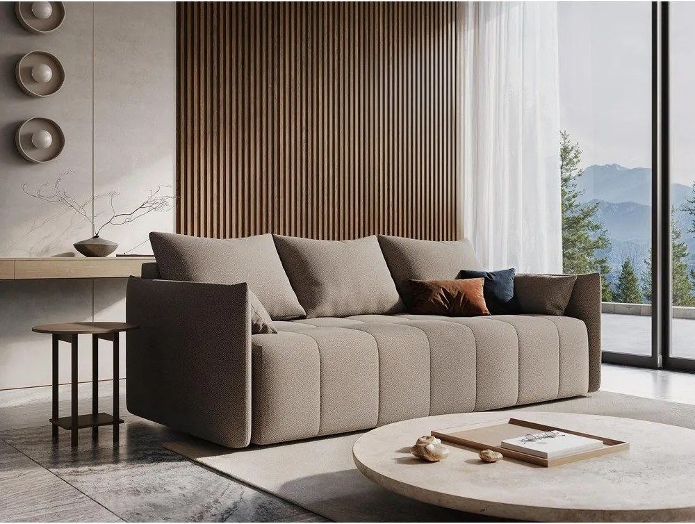 Vínová rozkládací/s úložným prostorem rohová pohovka (levý roh/s lenoškou) Moku – Makamii