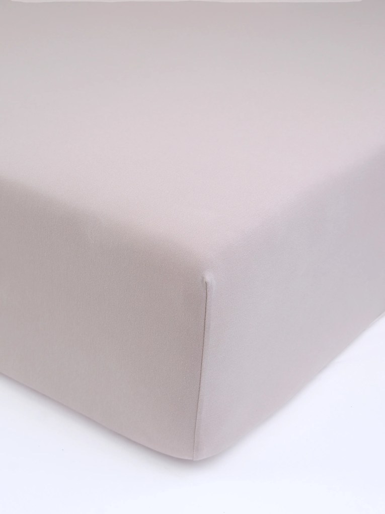 MK Lůžkoviny Jersey prostěradlo do postýlky s elastanem 70 × 140 cm – cappuccino