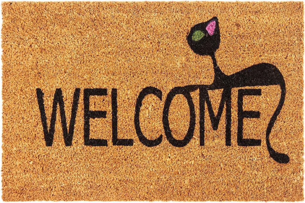 Trade Concept Kokosová rohožka Welcome Cats, 40 x 60 cm