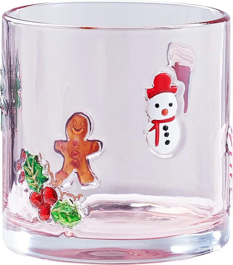X-MAS Lucerna vánoční" 10 cm - růžová