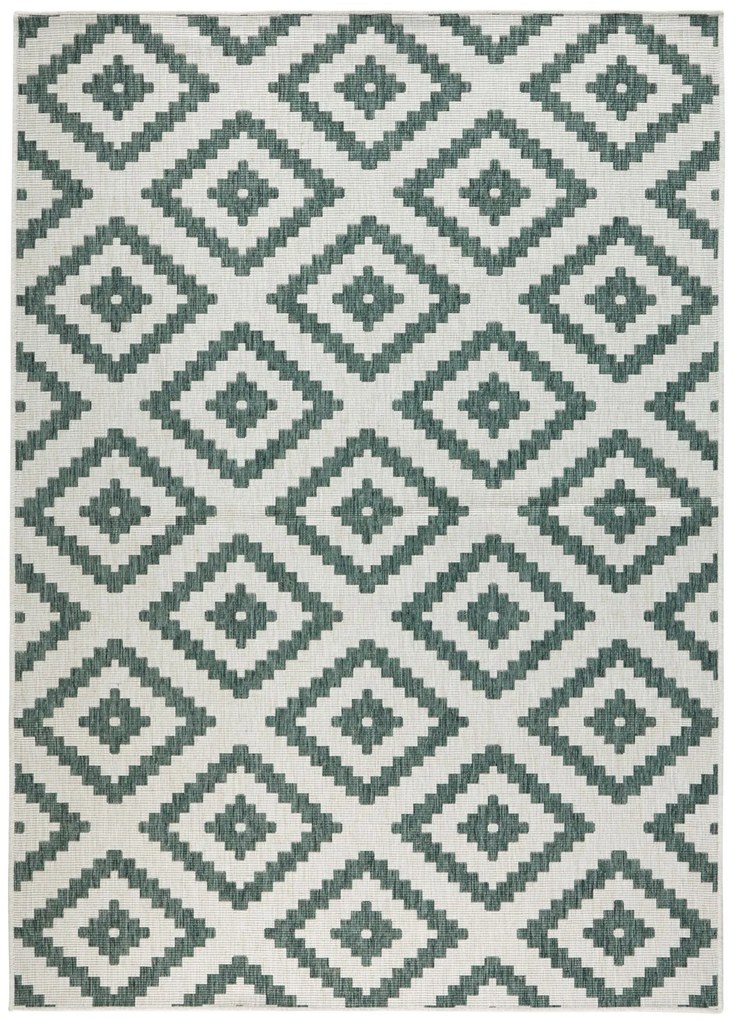 Hanse Home, Kusový koberec Twin-Wendeteppiche 103131 grün creme – na ven i na doma, 80x150, zelená, chodba / předsíň