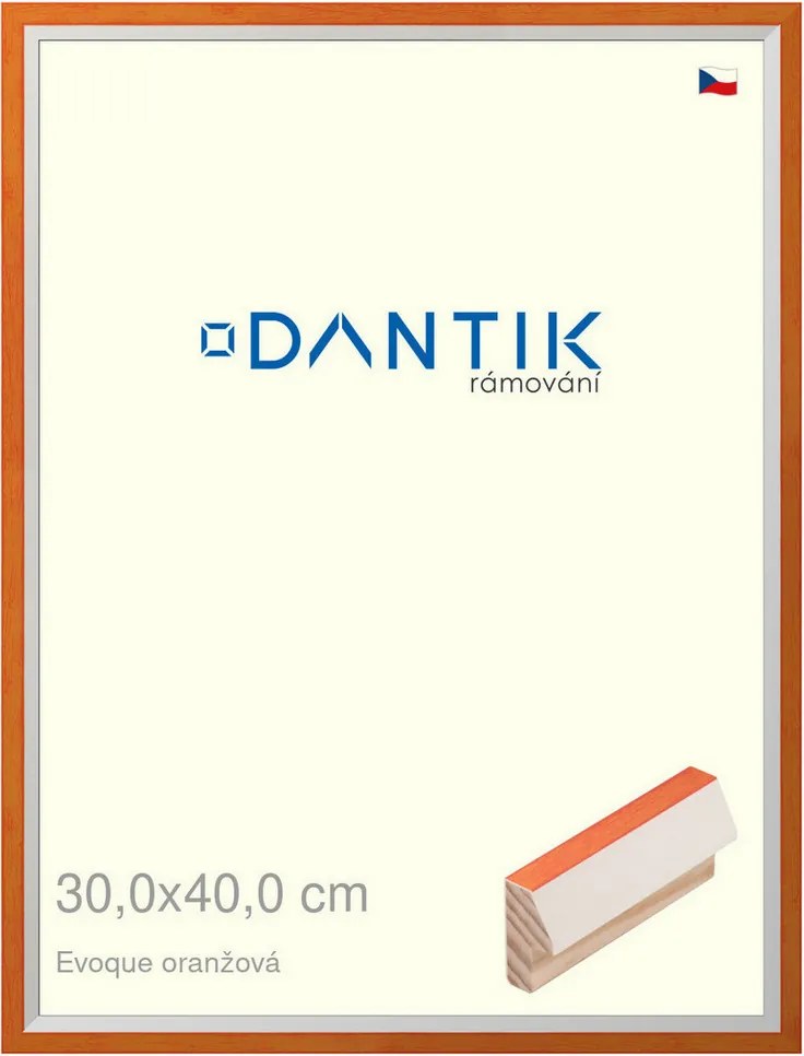 DANTIK rámeček 30x40 | EVOQUE oranžová (Plexi Čiré)