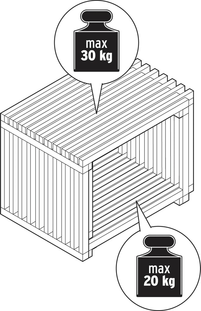 Tchibo - Rozkládací konferenční stolek »Fleksibel« - barva: hnědá