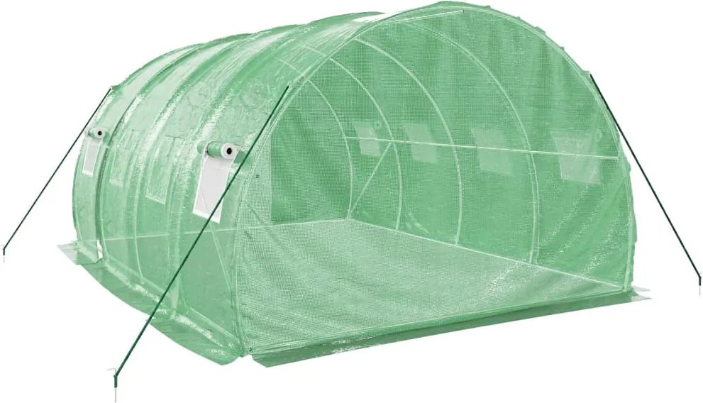Skleník s ocelovým rámem zelený 12 m² 4 x 3 x 2 m 3188039