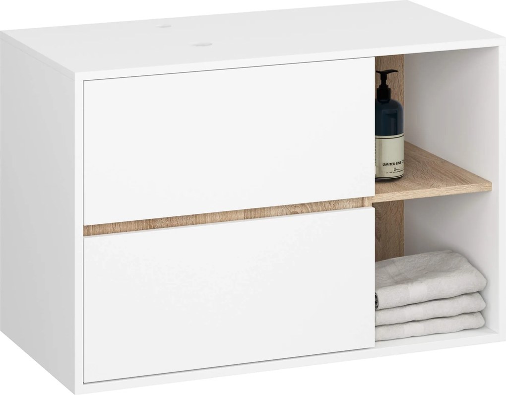 Závěsná skříňka pod umyvadlo VAMI s otvory 90 cm - výběr z 6 provedení