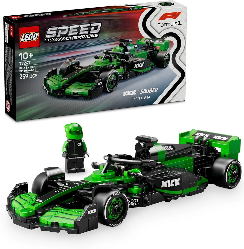 Lego speed champions 77247 závodní auto kick sauber f1 team c44 5702017816142