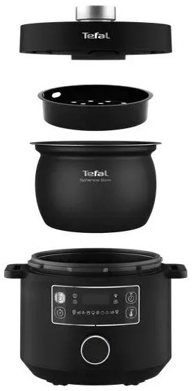 Tefal - Multifunkční elektrický hrnec TURBO CUISINE 4,8 l 1090W/230V černá