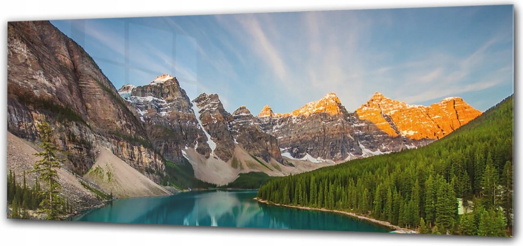 Skleněný obraz 137x55 tvrzená grafika hory