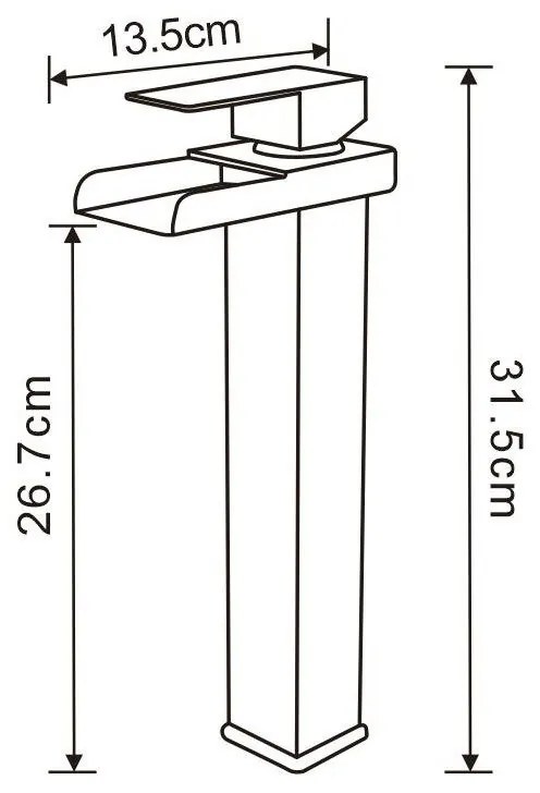 Mexen Hydra, vysoká umyvadlová baterie, chromová, 744910-00
