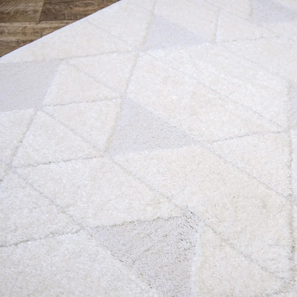 Angel Carpet, Kusový koberec Aurora 11 White, 60x110, bílá, kancelář