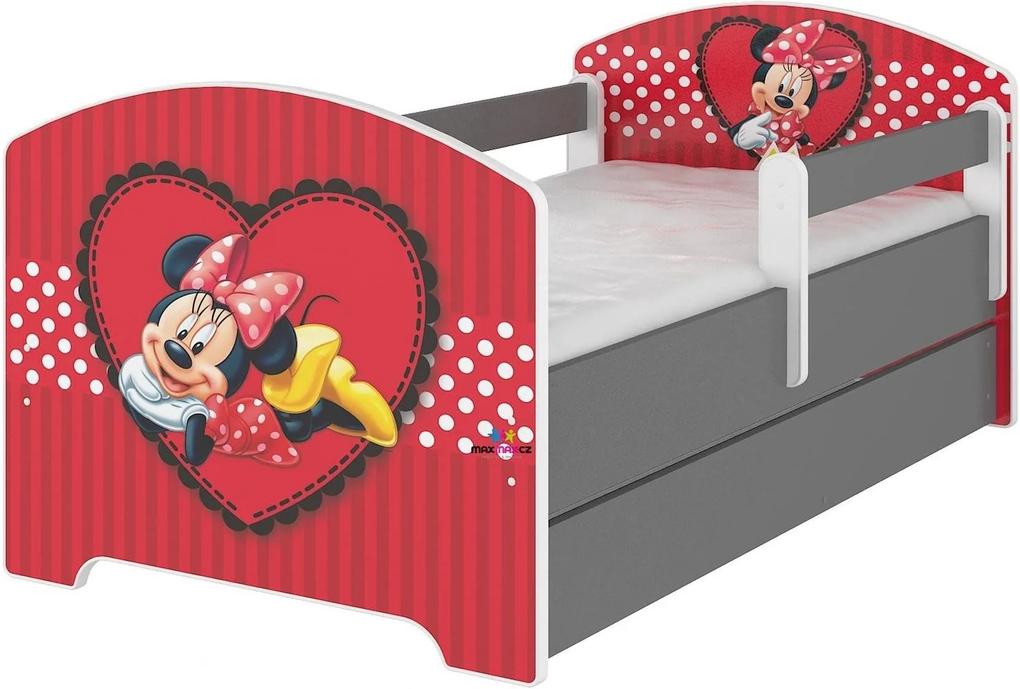 MAXMAX Dětská postel Disney - zamilovaná MINNIE 160x80 cm | BIANO