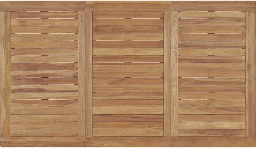 Zahradní jídelní stůl 140 x 80 x 77 cm masivní teakové dřevo 315619