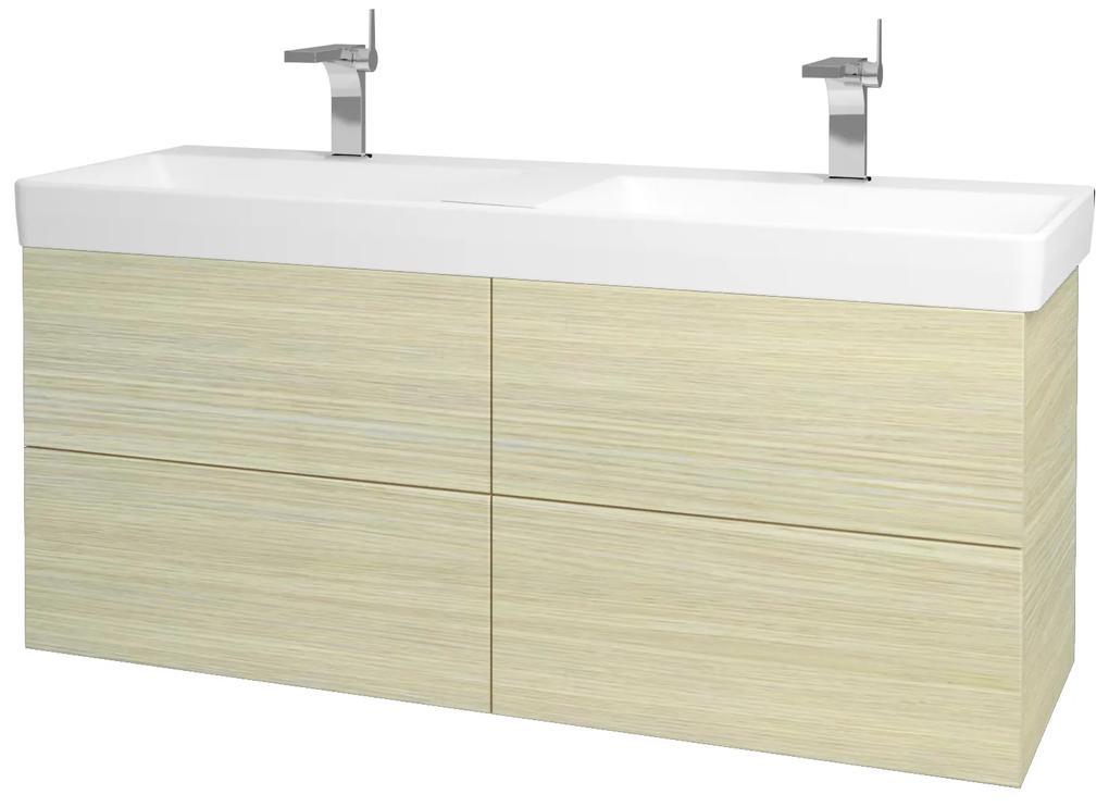 Dřevojas Koupelnová skříň VARIANTE SZZ4 130 Varianta: M01 Bílá mat / M01 Bílá mat