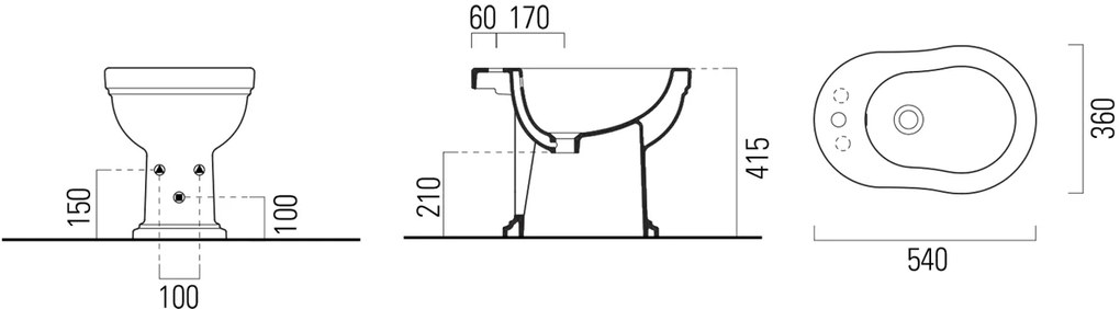 GSI CLASSIC bidet, 37x54cm, bílá ExtraGlaze 8762111