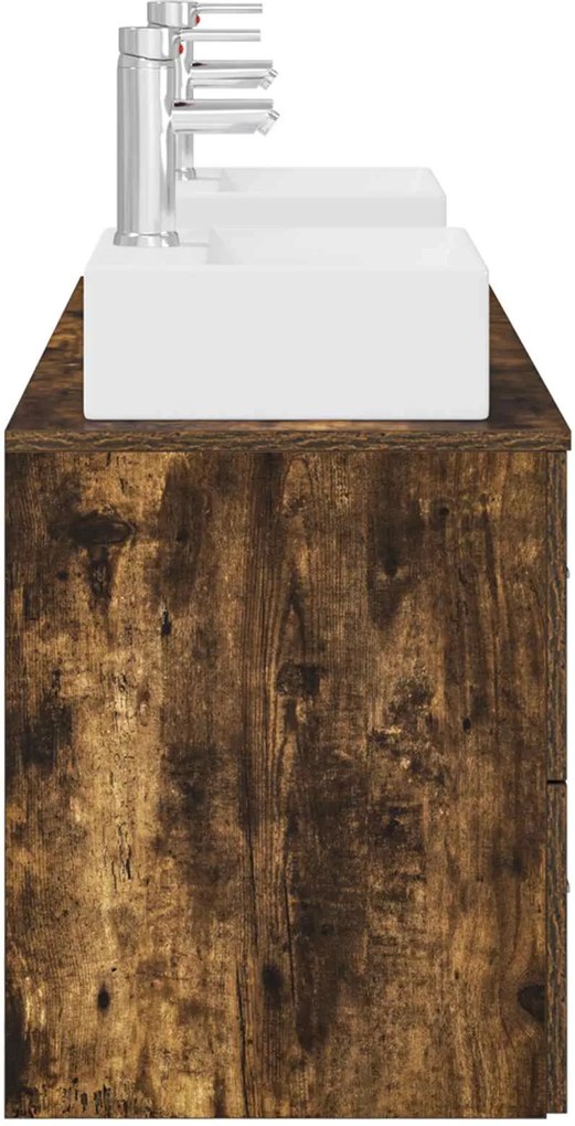 Sada koupelnových skříněk 3 ks Kouřový dub 49,5 x 41 x 62,5 cm 3405847