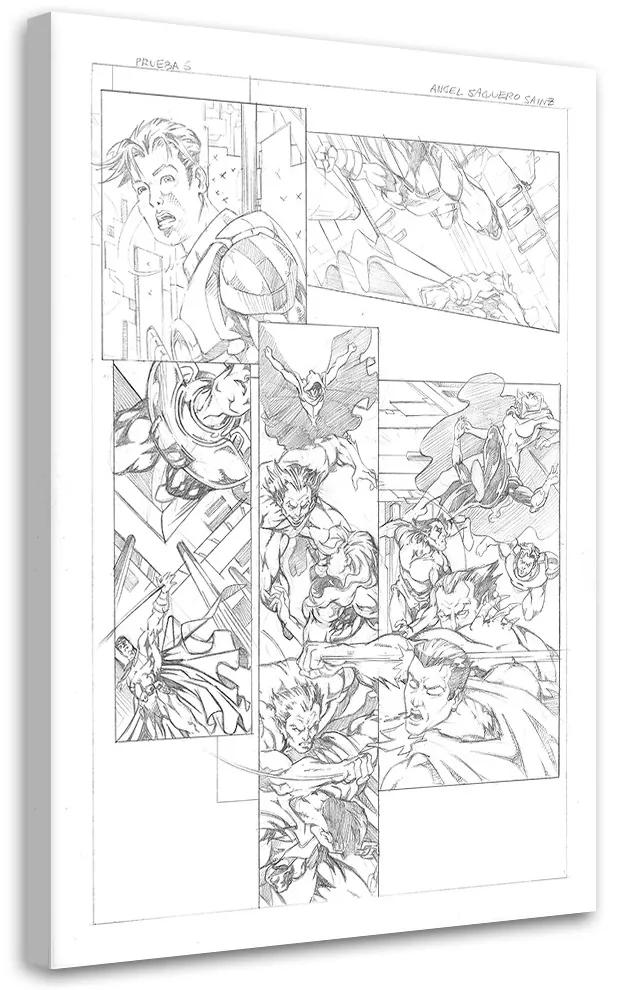 Gario Obraz na plátně Velký bitevní komiks - Saqman Rozměry: 40 x 60 cm