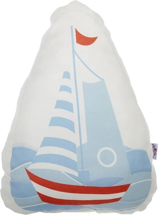 Dětský polštářek s příměsí bavlny Mike & Co. NEW YORK Pillow Toy Boat, 30 x 37 cm
