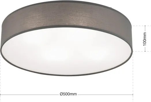 Orion DL7-627/4Grau Stropní svítidlo UFO šedé, průměr 50cm