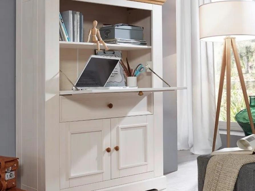 Bílý nábytek Sekretář Marone, dekor bílá-dřevo, masiv, borovice