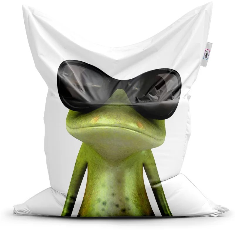 Sedací vak SABLIO - Žába v brýlích 150x100 cm