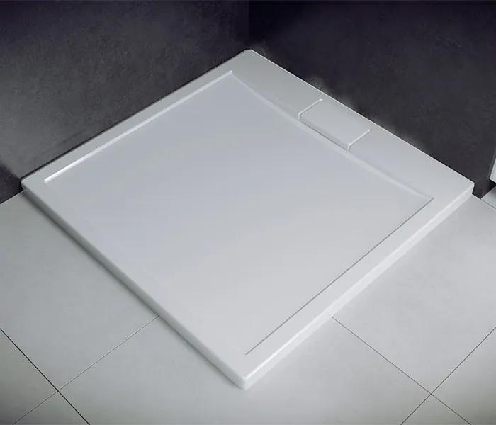 Besco Čtvercová sprchová akrylátová vanička AXIM SQ 80x80 (90x90) UltraSlim Barva: Bílá, Rozměry (cm): 90x90