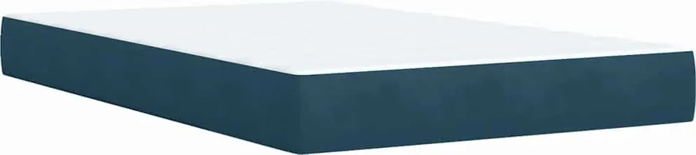 Box spring postel s matrací modrá 120 x 200 cm samet 3290880