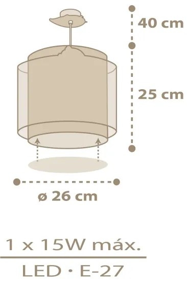 Dalber 76872 - Dětský lustr BABY CHICK 1xE27/15W/230V