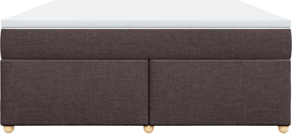 Box spring postel s matrací tmavě hnědá 180x200 cm textil 3285397