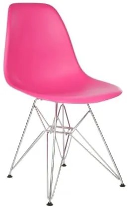 Culty Růžová plastová židle DSR