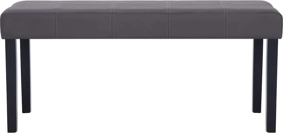 281309  Bench 106 cm Grey Faux Leather 281309