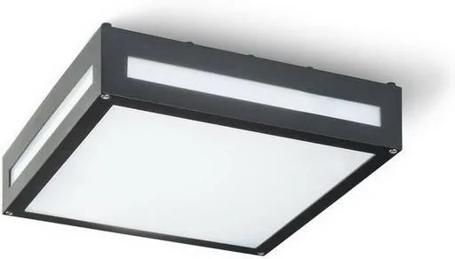 Venkovní svítidlo PLAKA stropní černá 230V E27 2x26W IP54 R00200