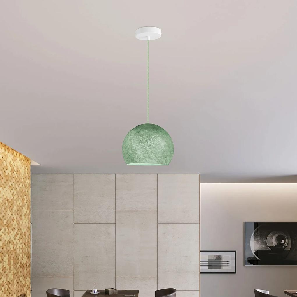 creative cables Závěsná lampa se stínidlem kupole z PE vlákna, polyester Barva: Olivově zelená, Průměr: L - Ø 42 Cm