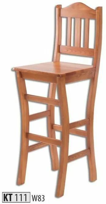 Barová židle KT111 masiv (Barva dřeva: Dub)