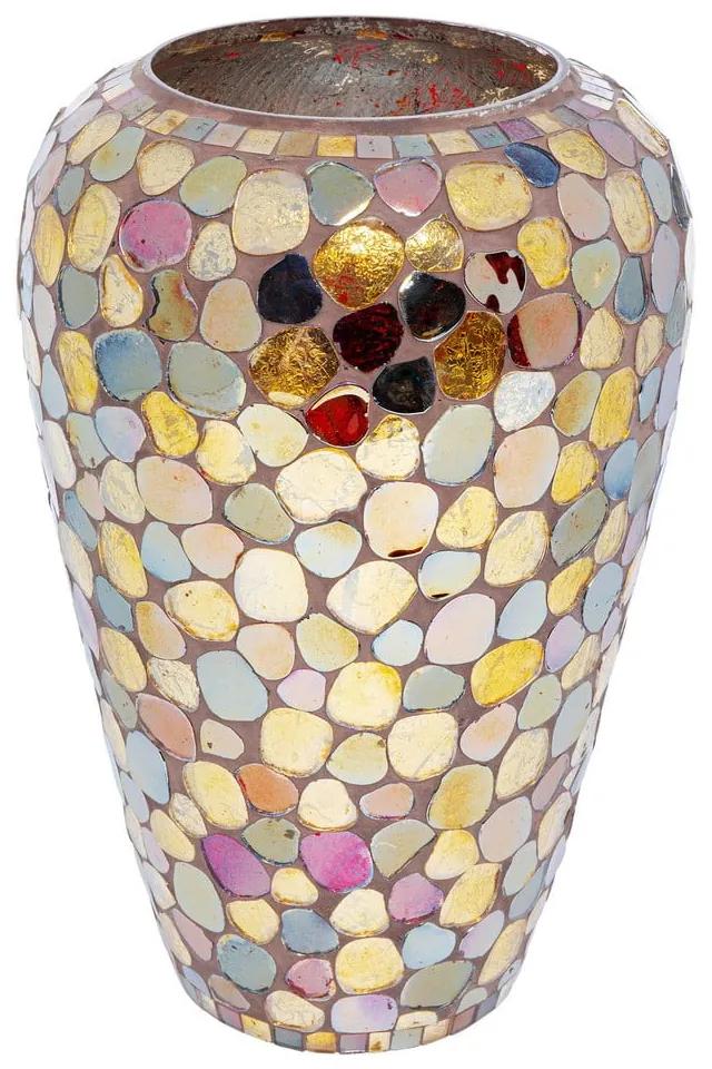 Skleněná barevná váza Kare Design Mosaic Pebbels, výška 30 cm | BIANO
