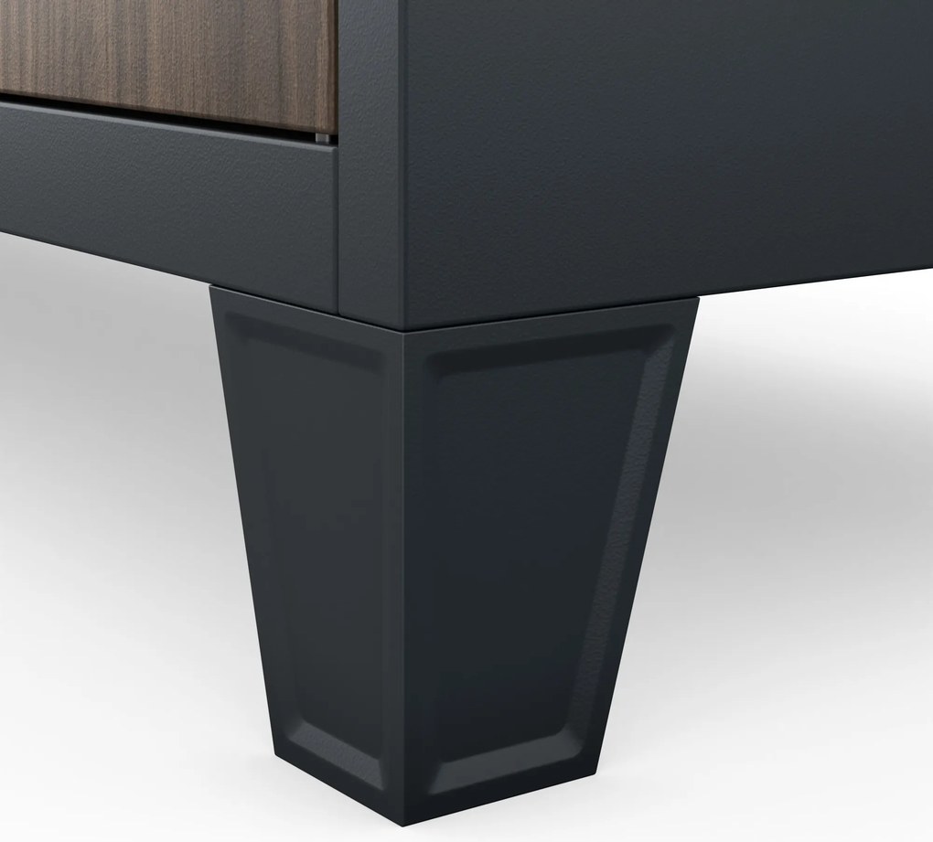 Skříň s 20 uzamykatelnými boxy, antracit/ořech, 1360x1720x450 mm: ROBERT Eco Design