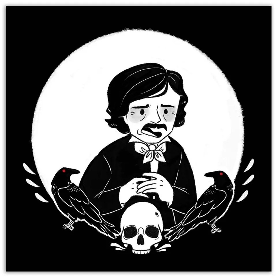 Gario Obraz na plátně Edgar Allan Poe - Daniela Herrera Rozměry: 30 x 30 cm