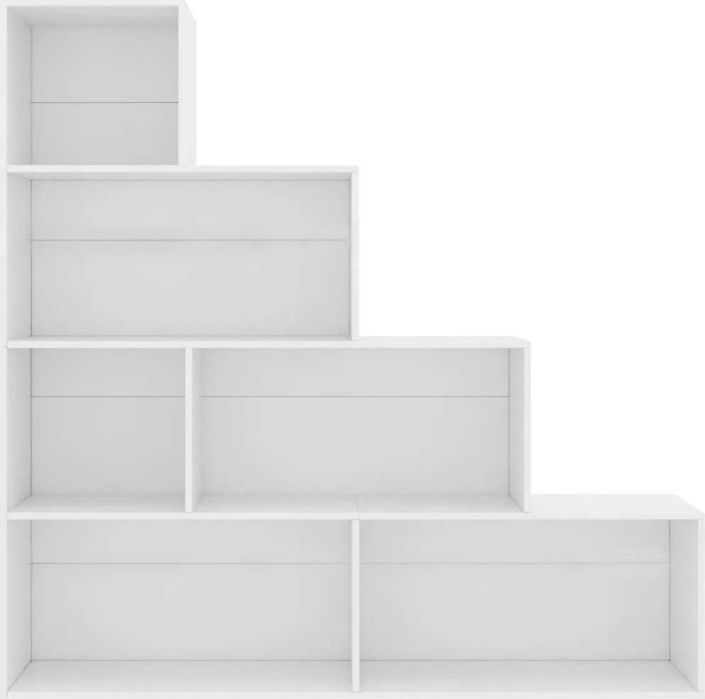 vidaXL Knihovna/zástěna do pokoje 155 x 24 x 160 cm dřevotříska [800657] Barva: šedá sonoma