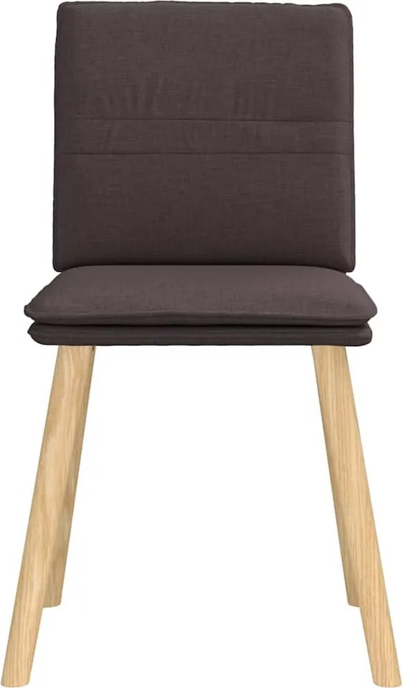 Jídelní židle 4 ks tmavě hnědé textil 3315359