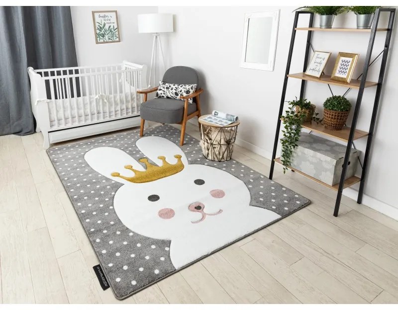 Dywany Łuszczów Dětský kusový koberec Petit Bunny grey - 200x290 cm