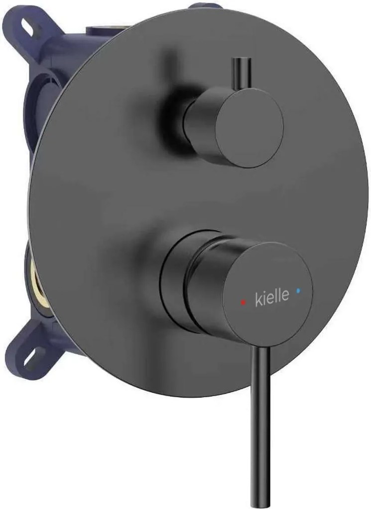 kielle Oudee I - Baterie pod omítku pro 2 spotřebiče, s tělesem, gun grey 10333207