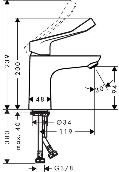 Hansgrohe Focus páková umyvadlová baterie 100 31915000