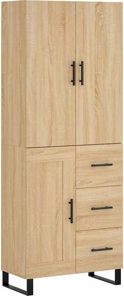 Skříň highboard dub sonoma 69,5 x 34 x 180 cm kompozitní dřevo 3196038