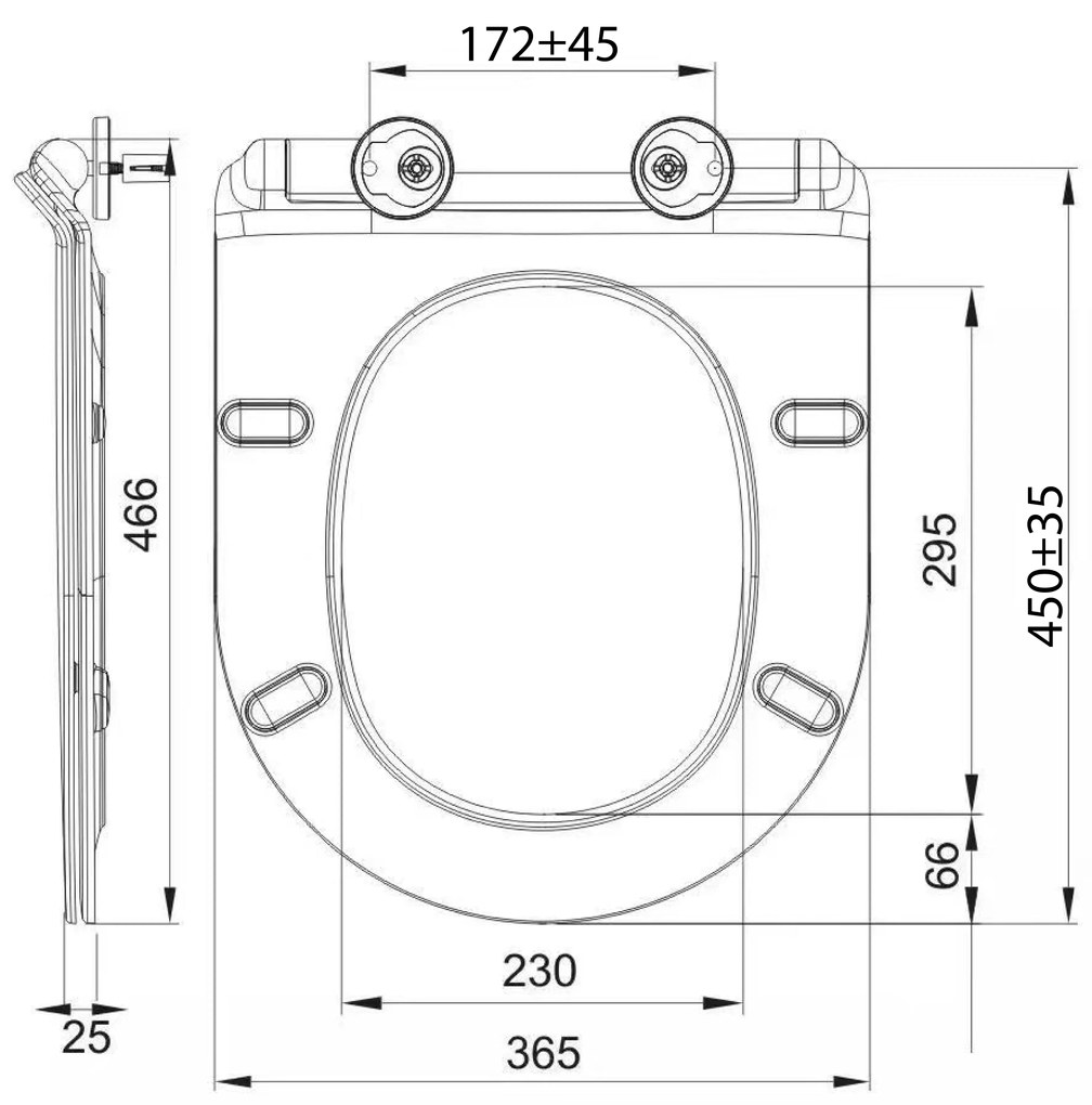 Sapho, GALIA WC sedátko, SLIM, Soft Close, bílá, PCS081