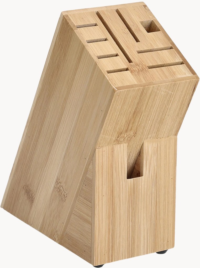 Stojan na nože z lakované bambusové dýhy Pure